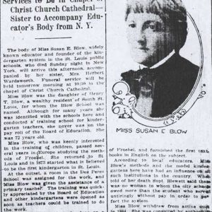 Susan Blow - SHSMO Historic Missourians